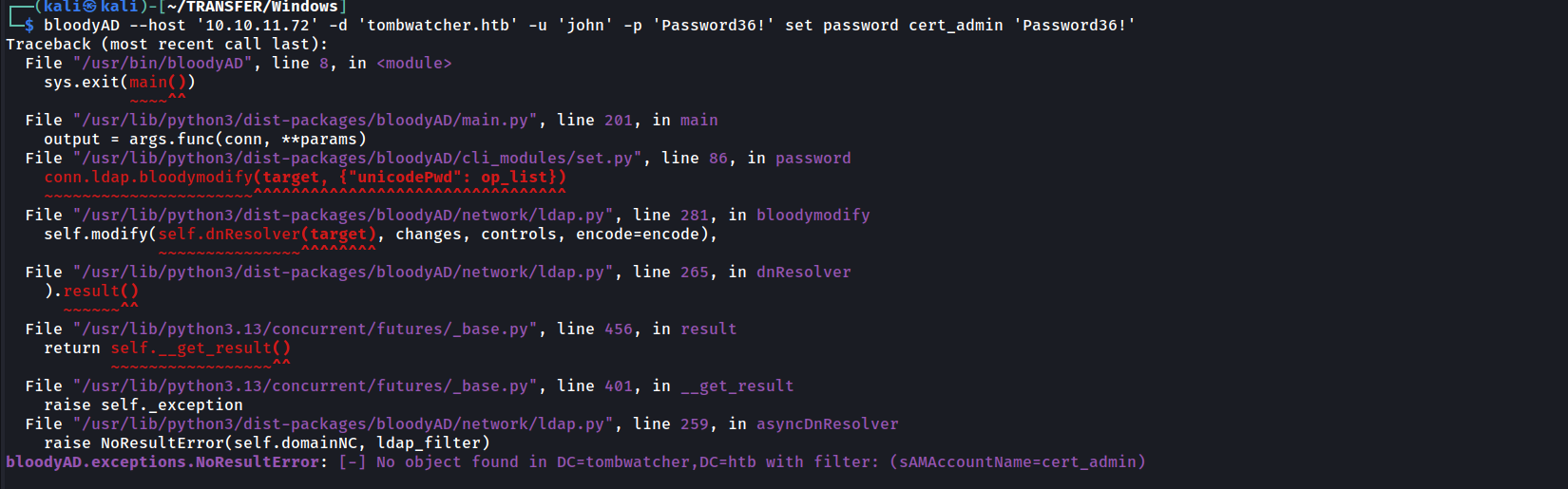 TombWatcher Write-up
